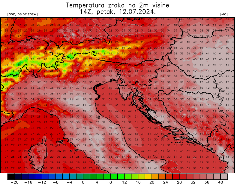 Temperature zraka u regiji rastu do 40 °C, jaka nevremena nadomak zemlje | Istramet
